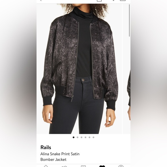 Rails | Jackets & Coats | Rails Alina Snakeskin Satin Bomber Jacket ...